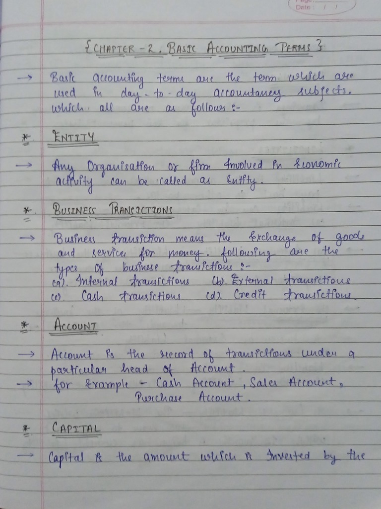 CH 2 Accounts Class 11th | PDF