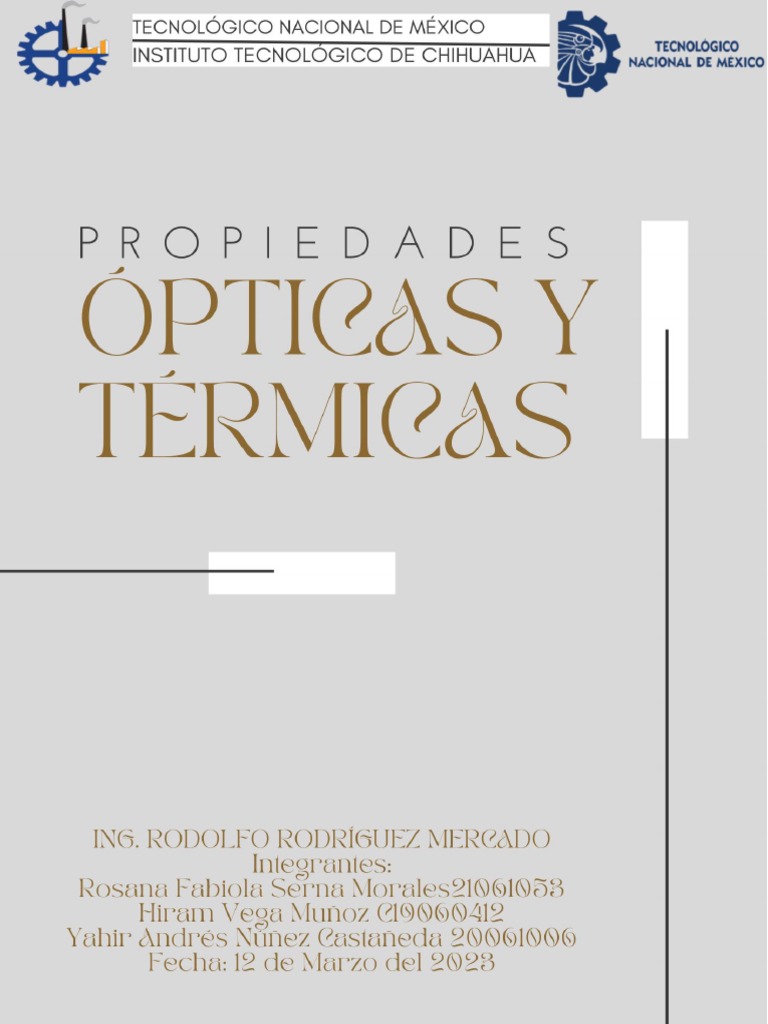Propiedades Opticas y Termicas | PDF