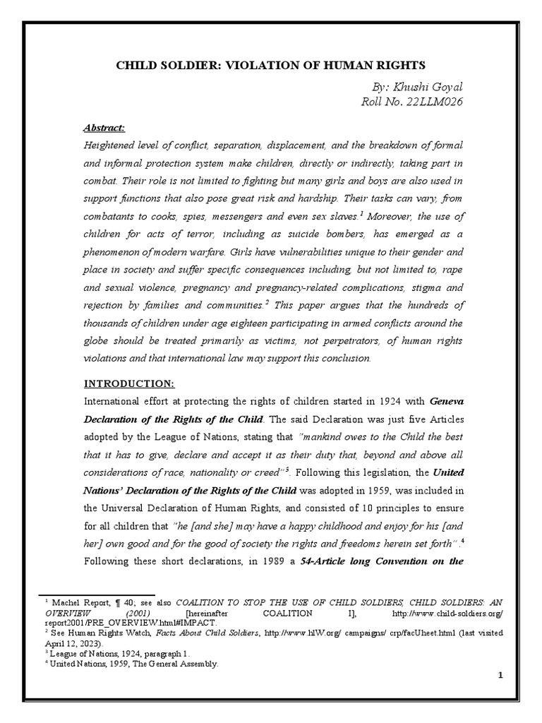 Child As Soldier | PDF | Children's Rights | Lord's Resistance Army