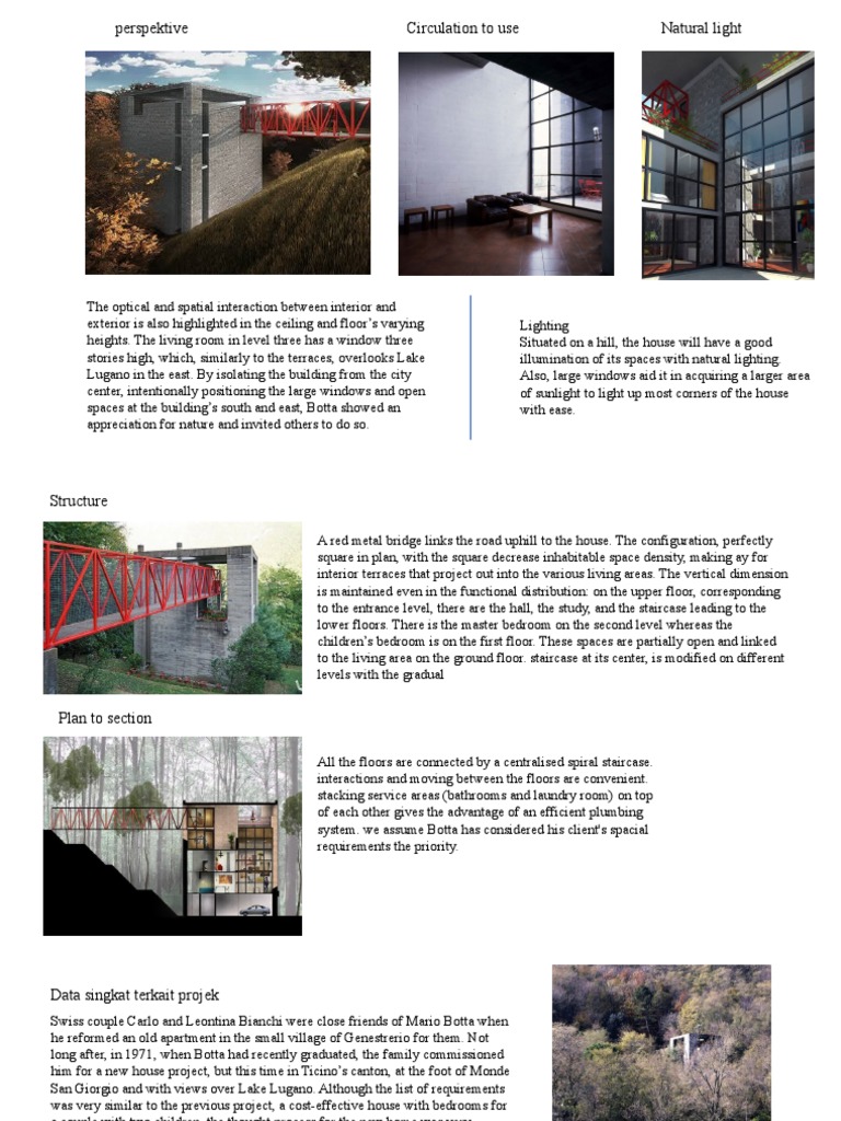 Bianchi House by Mario Botta | PDF | Buildings And Structures ...