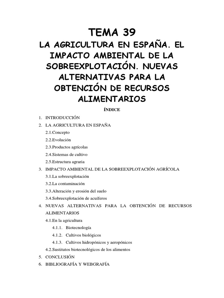 Tema 39 | PDF | Agricultura | Organismo genéticamente modificado
