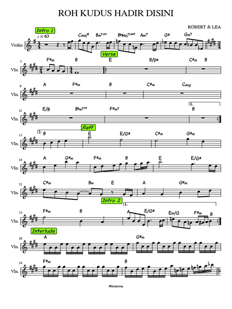 Roh Kudus Hadir Disini | PDF