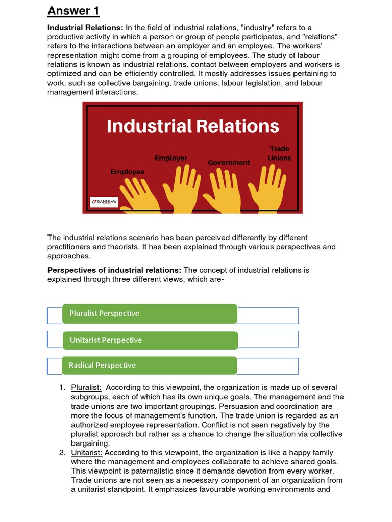 Industrial Relations Assignment | PDF | Employment | Industrial Relations