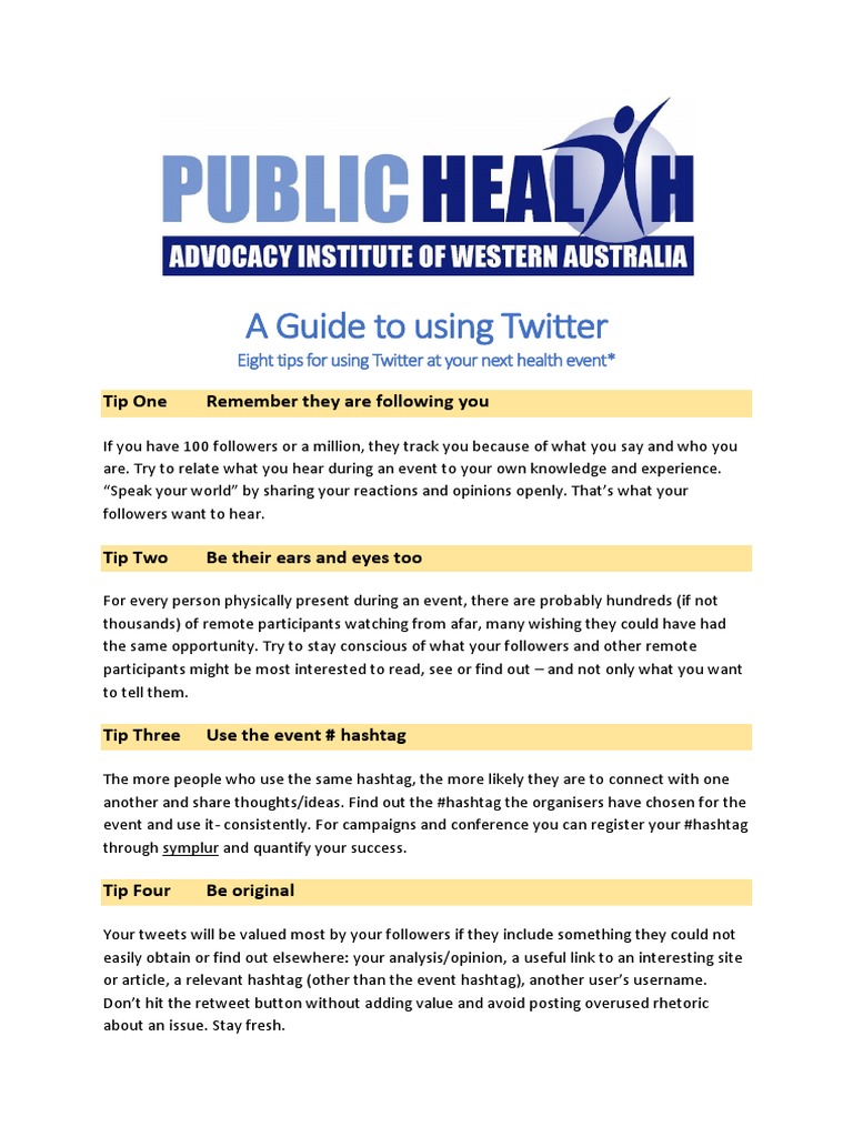 A Guide To Using Twitter PDF | PDF