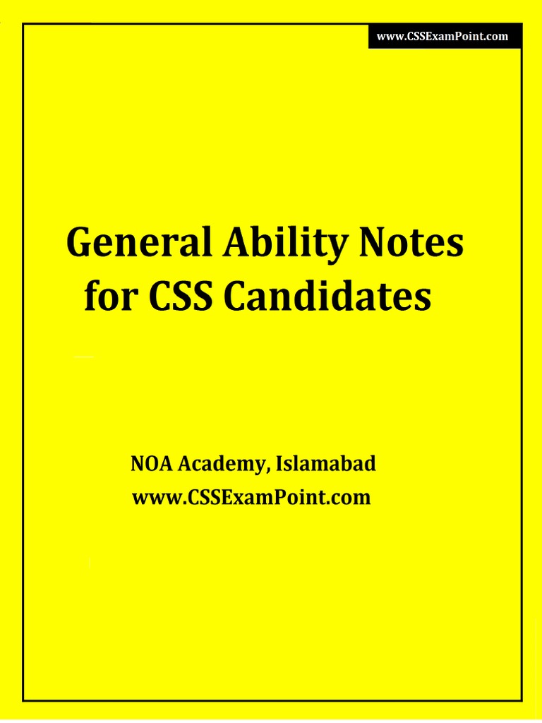 General Ability Notes, NOA Publishers - Repaired PDF | PDF