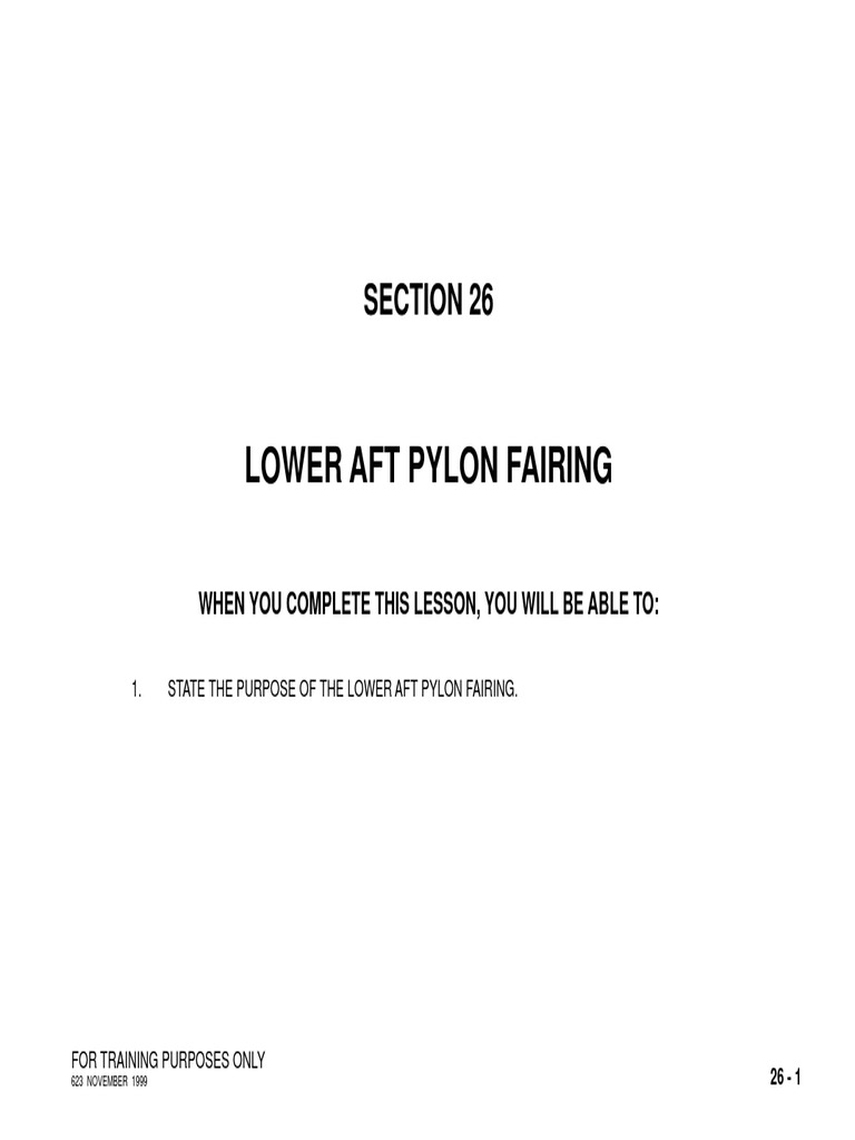 Lower Aft Pylon Fairing Overview | PDF