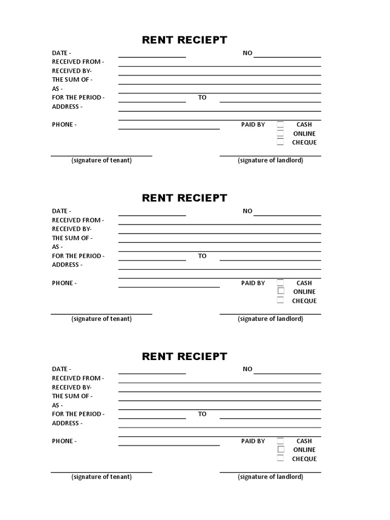 Room Rent Slip PDF | PDF