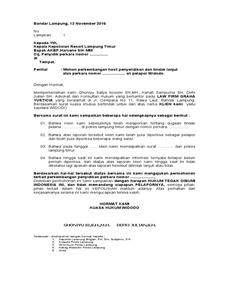 Surat Permintaan SP2HP | PDF