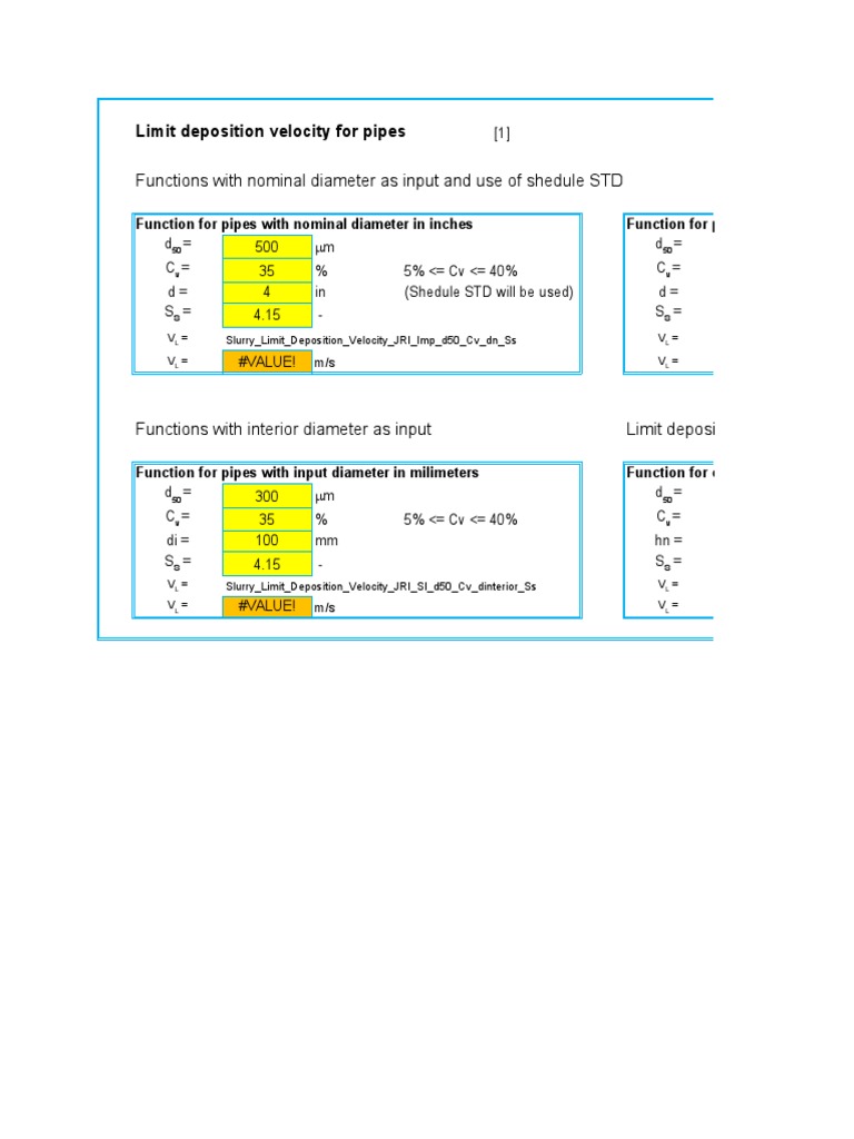 Slurry Deposition Velocity Calculations | PDF | Building Engineering ...