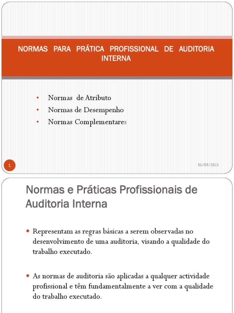 Tema 4 - Normas para Prática Professional de Auditoria | Download ...