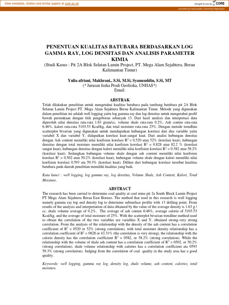 Geofisika Logging PDF | PDF