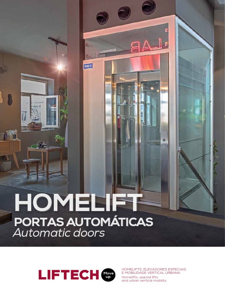 LIFTECH - Catálogo Homelift Com Portas Automáticas SPS | PDF | Esboço