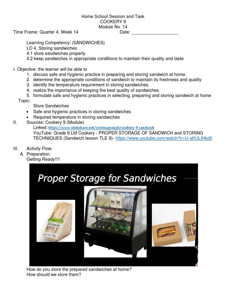 Cookery 9 - Module 14 | PDF | Cooking | Shelf Life