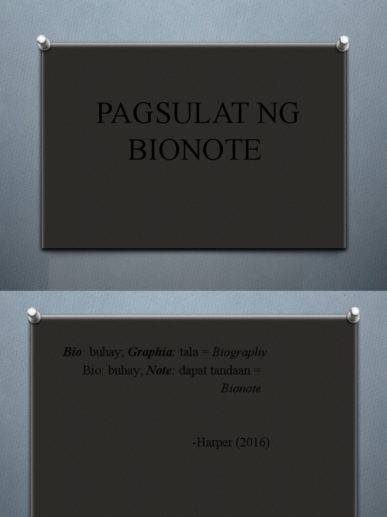 Pagsulat NG Bionote | PDF