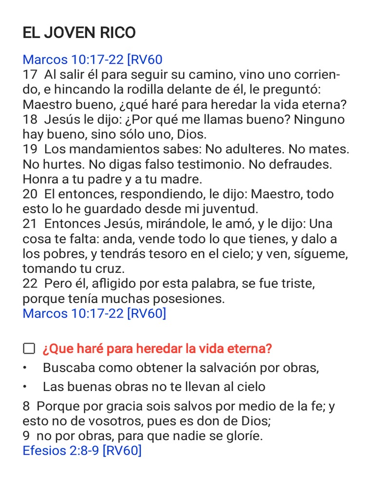 El Joven Rico PDF | PDF | Jesús | Creencia religiosa y doctrina