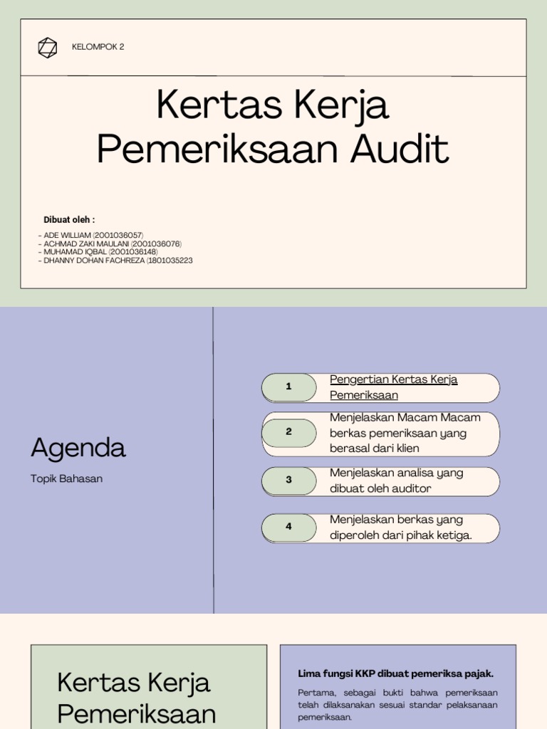 Kelompok 2 RPS 4 (Kertas Kerja Pemeriksaan Audit) | PDF