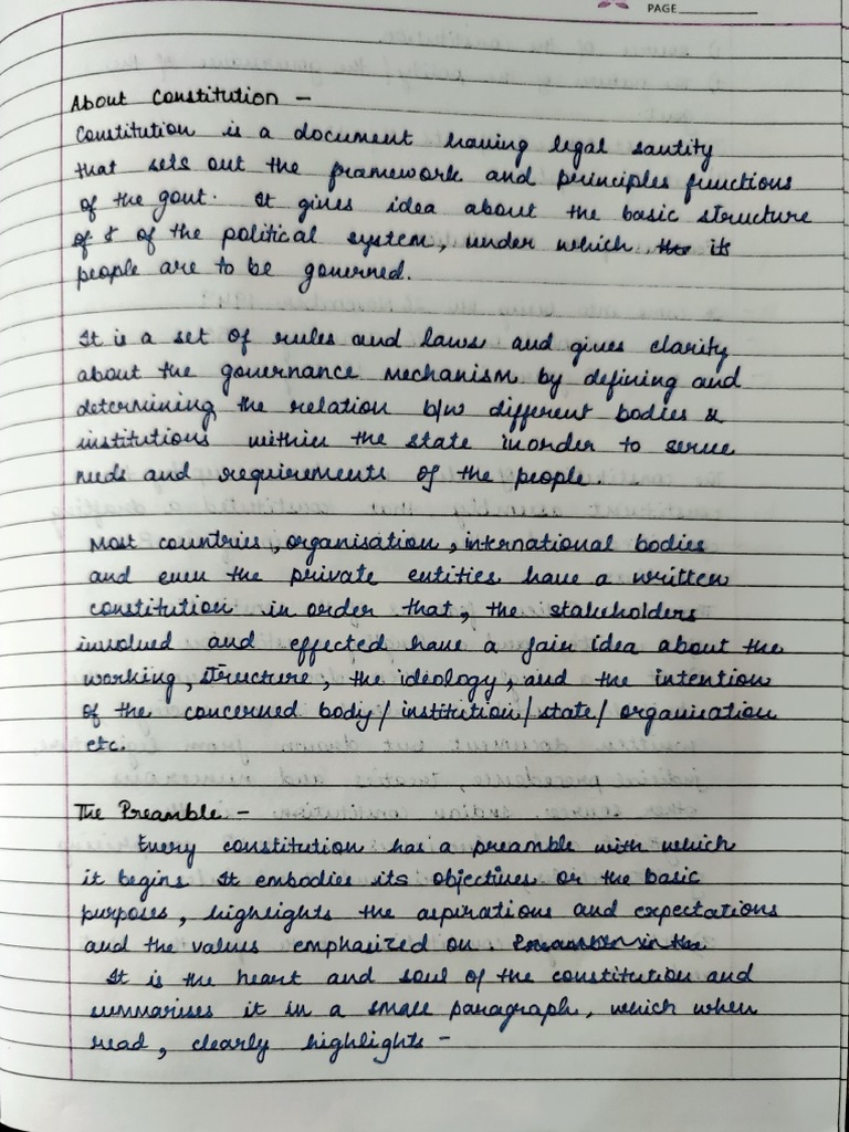 Constitutional Values Notes PDF | PDF