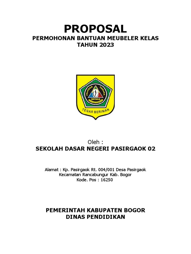 PROPOSAL Pengadaan Meubeler KELAS | PDF | Karier & Perkembangan ...