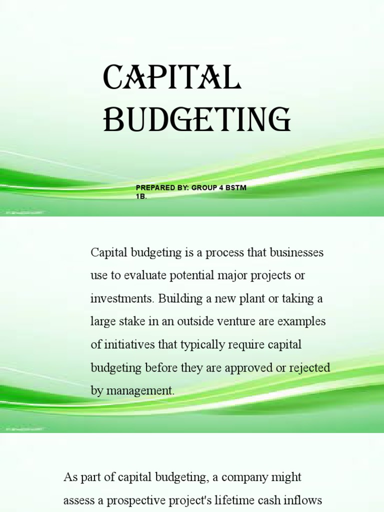 Ba05 Group 4 - BSMT 1B PDF | PDF | Capital Budgeting | Net Present Value