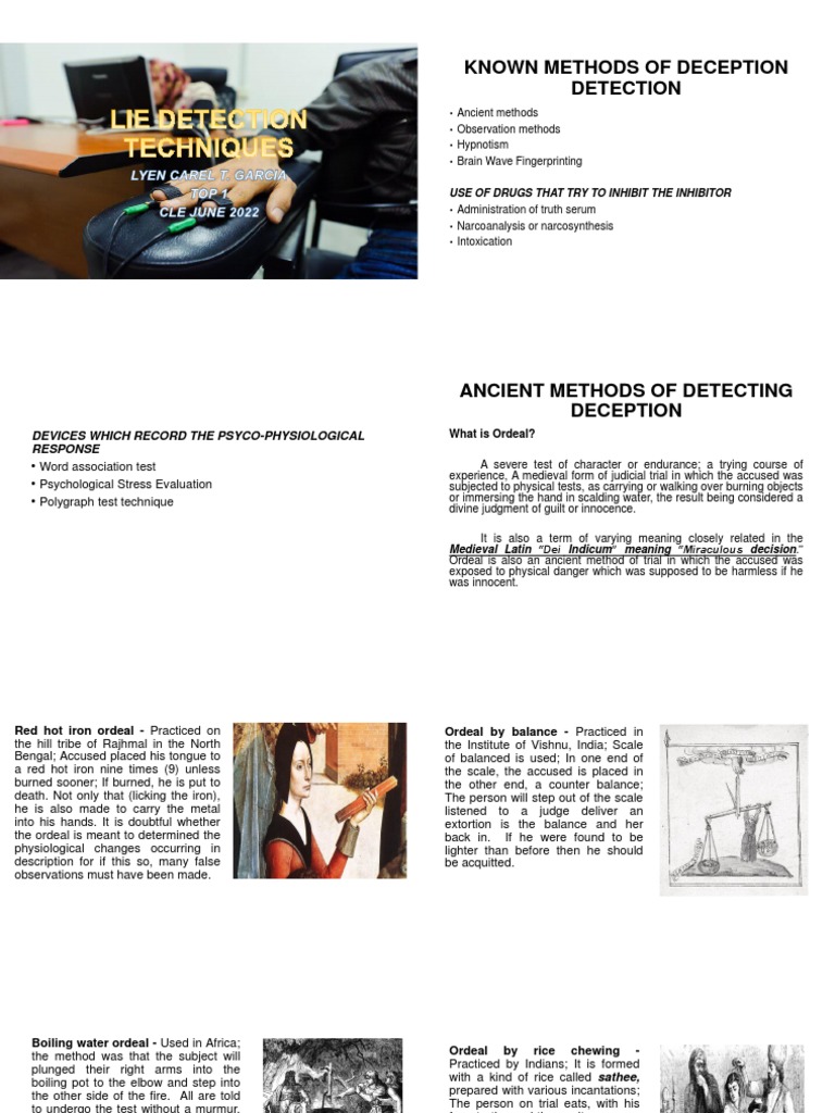 FS 5 Lie Detection Technique | PDF