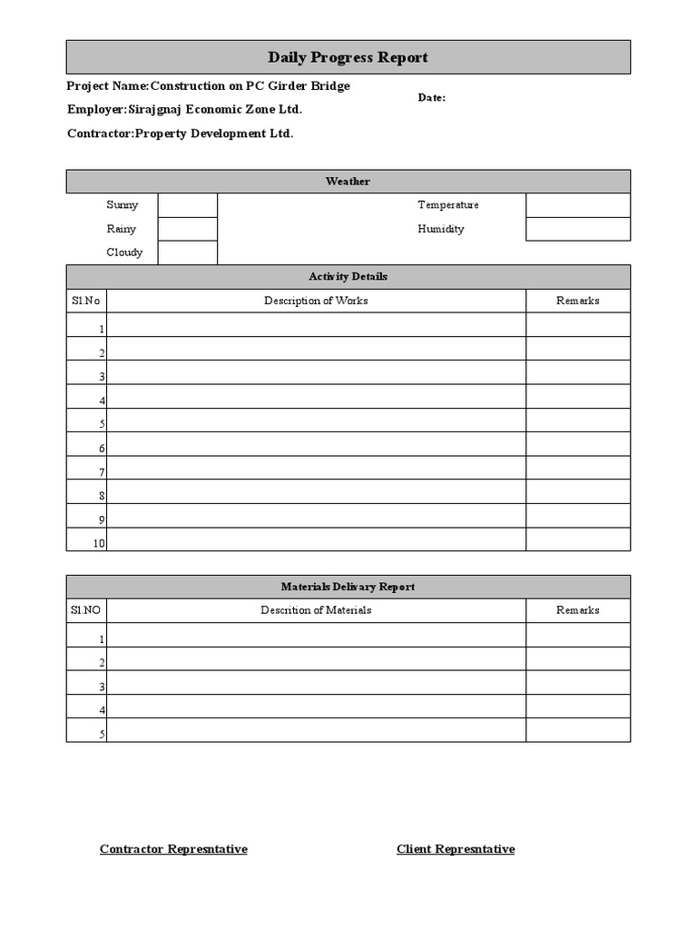 Daily Progress Report | PDF
