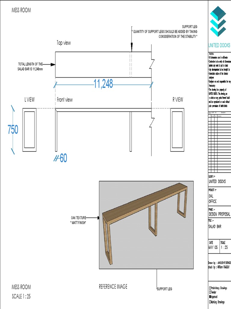 Mess Room Chair Design Specifications | PDF