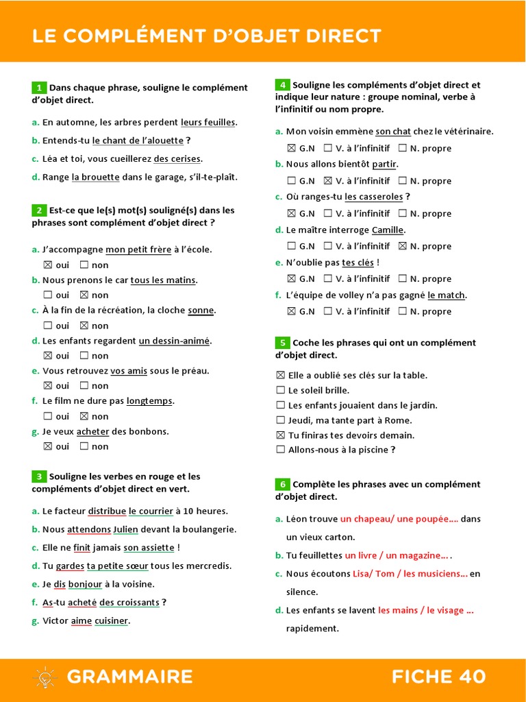 Complement_objet_direct_correction | PDF