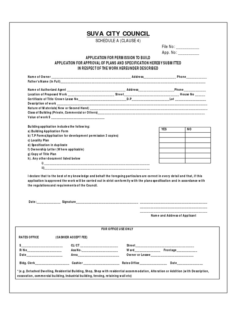 Application For Permission To Build PDF | PDF