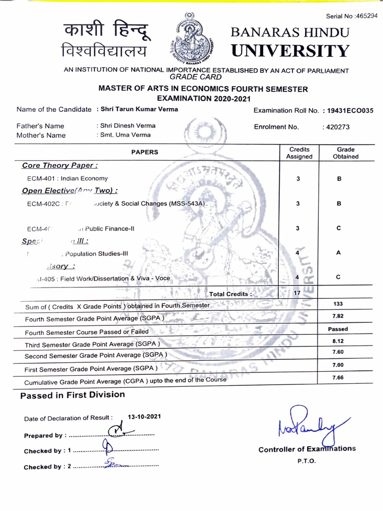M.A. Certificate | PDF