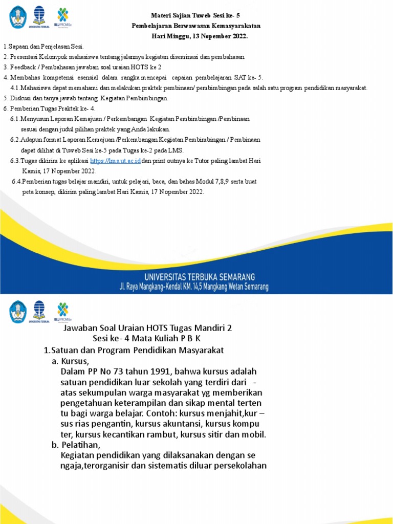 Materi Sajian PBK Tuweb 5 | PDF