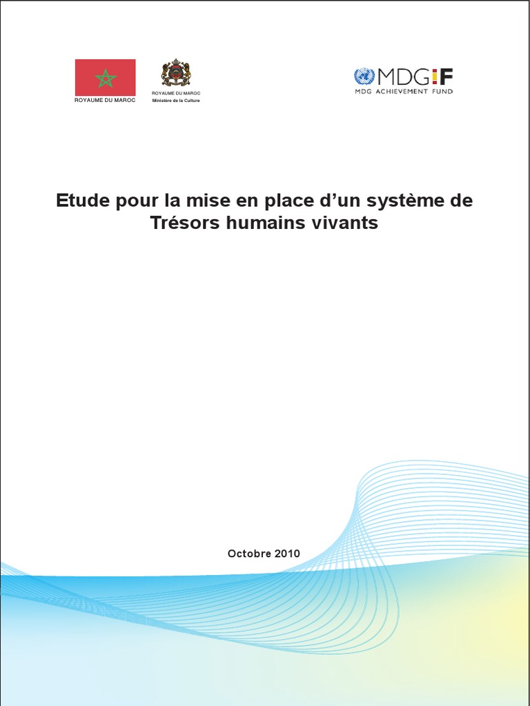 Etude Pour La Mise en Place D'un Système de Trésors Humains Vivants ...