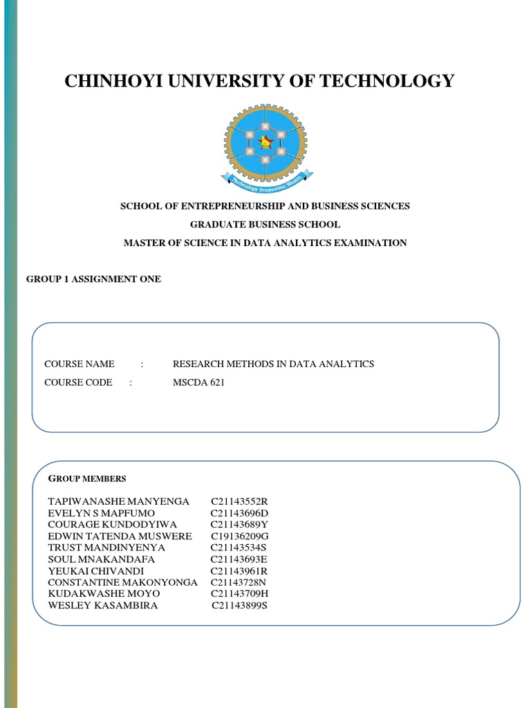 Edwin Muswere Research Methods Assignment | PDF | Data Analysis | Methodology