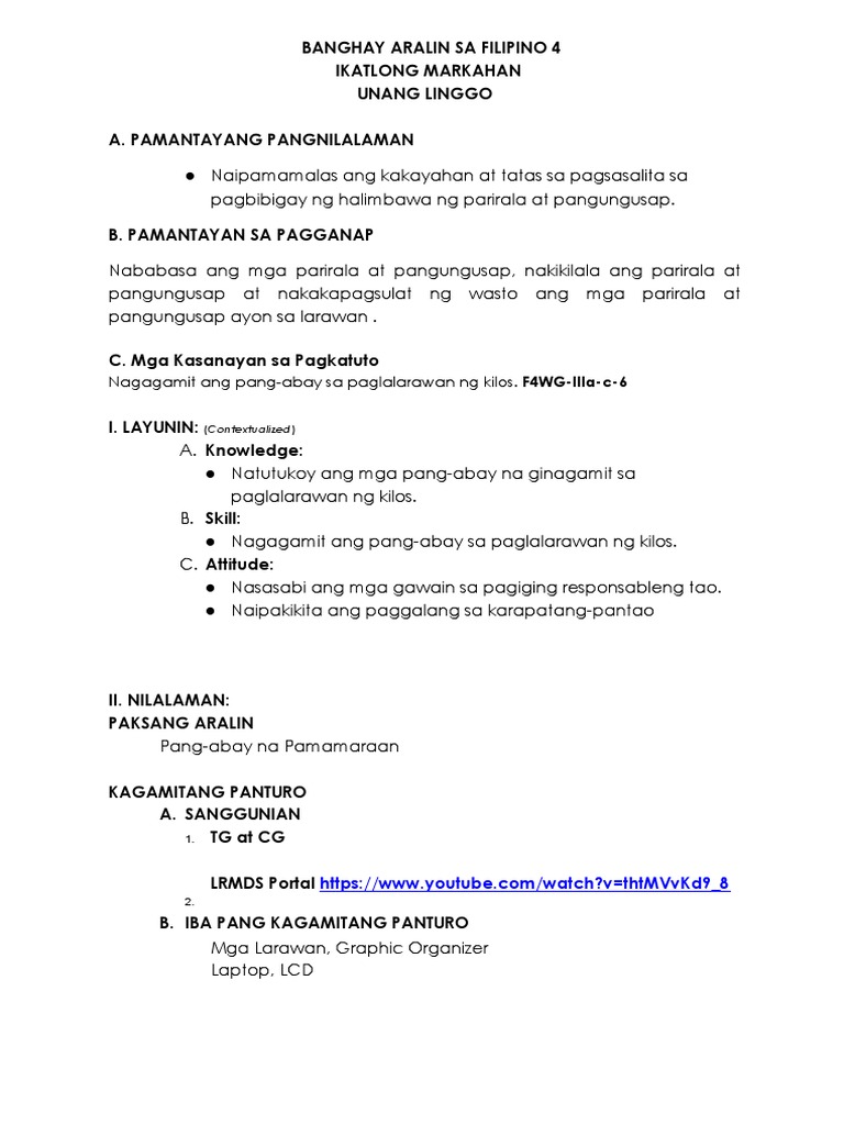 CO 1 FOR FLIPINO 3RD WEEK 1 Edited | PDF