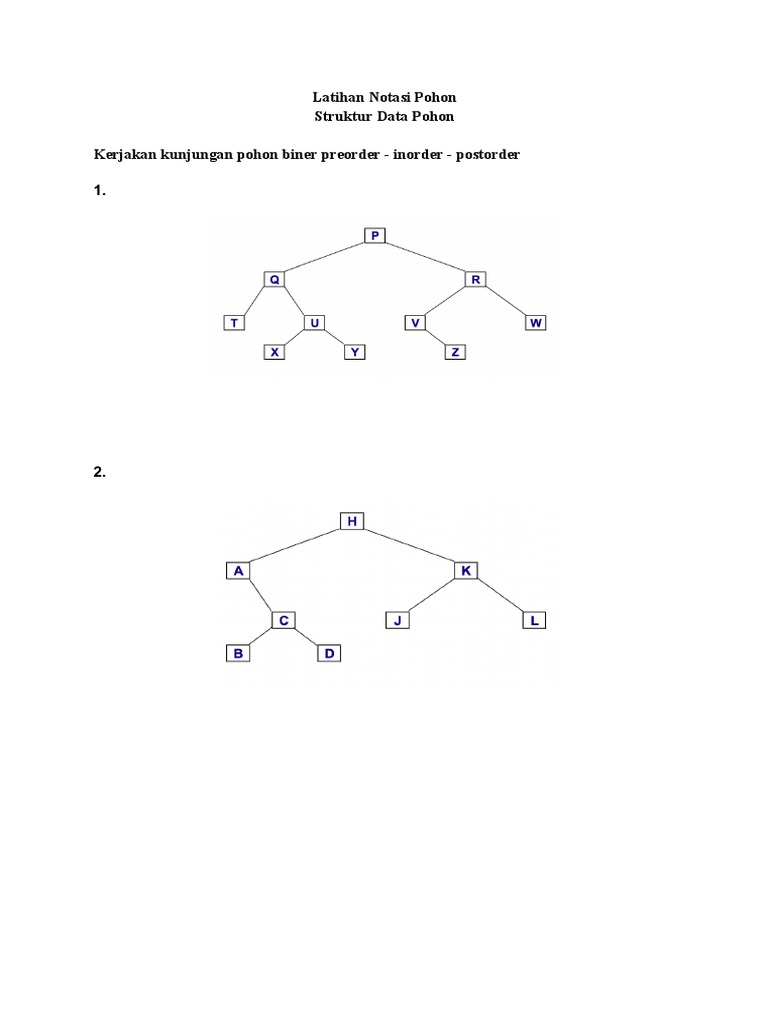 Latihan Notasi Pohon | PDF