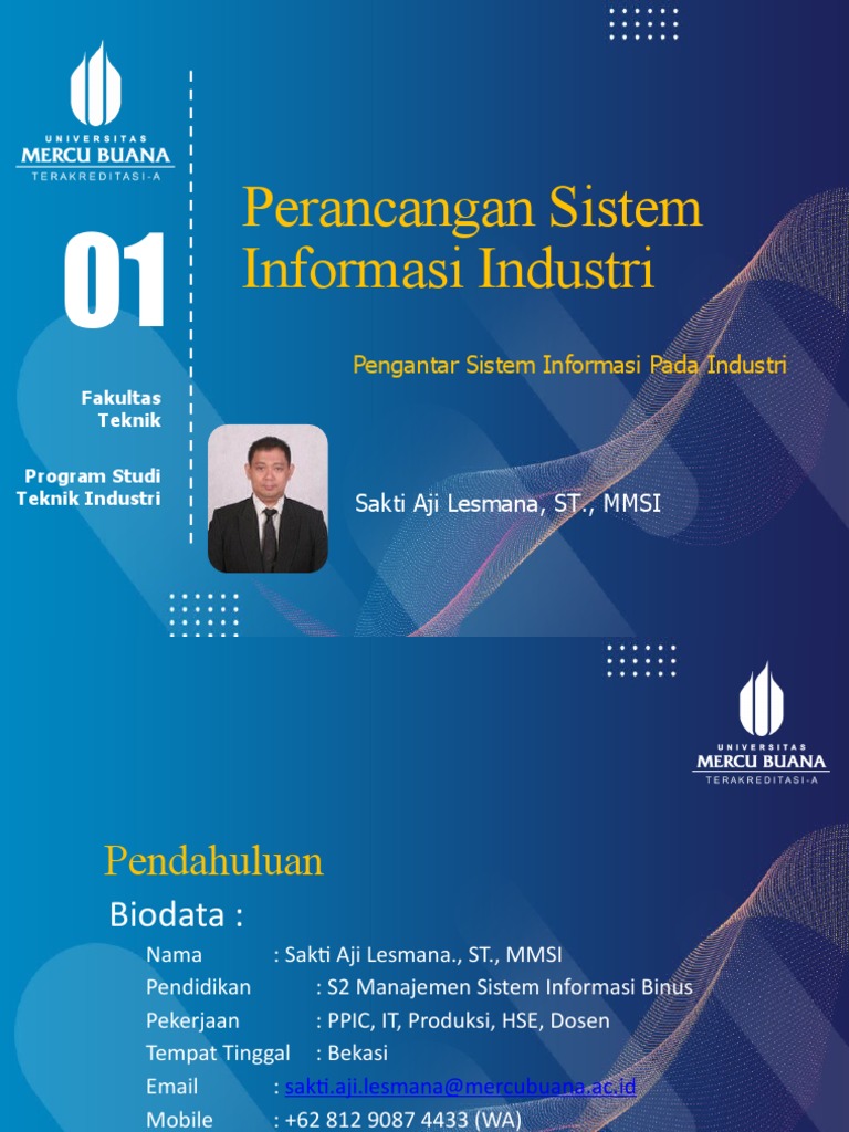 Modul 1 Perancangan Sistem Informasi Industri - Pendahuluan 2021 | PDF