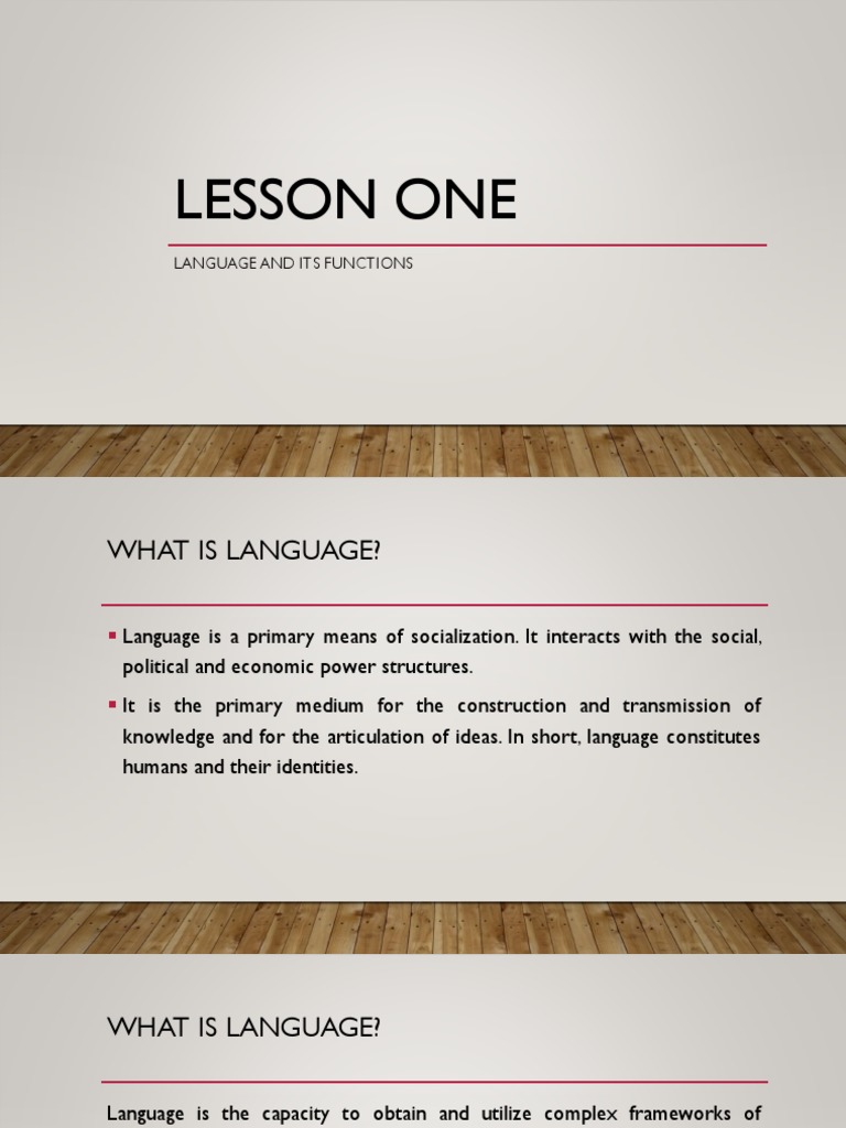 Language and Its Functions | PDF | Communication | Thought