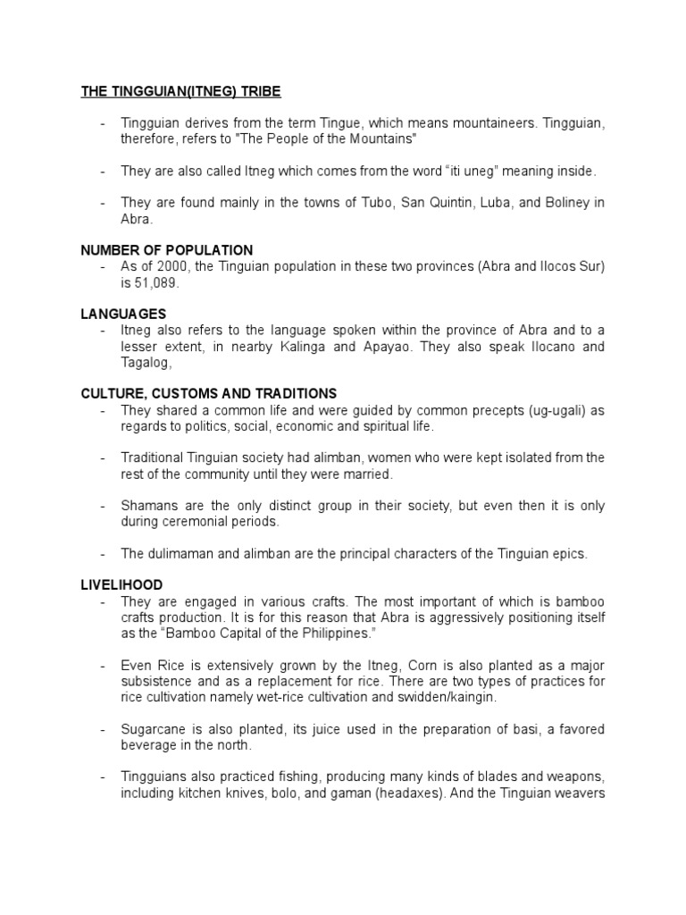 Tingguian and Yogad | PDF
