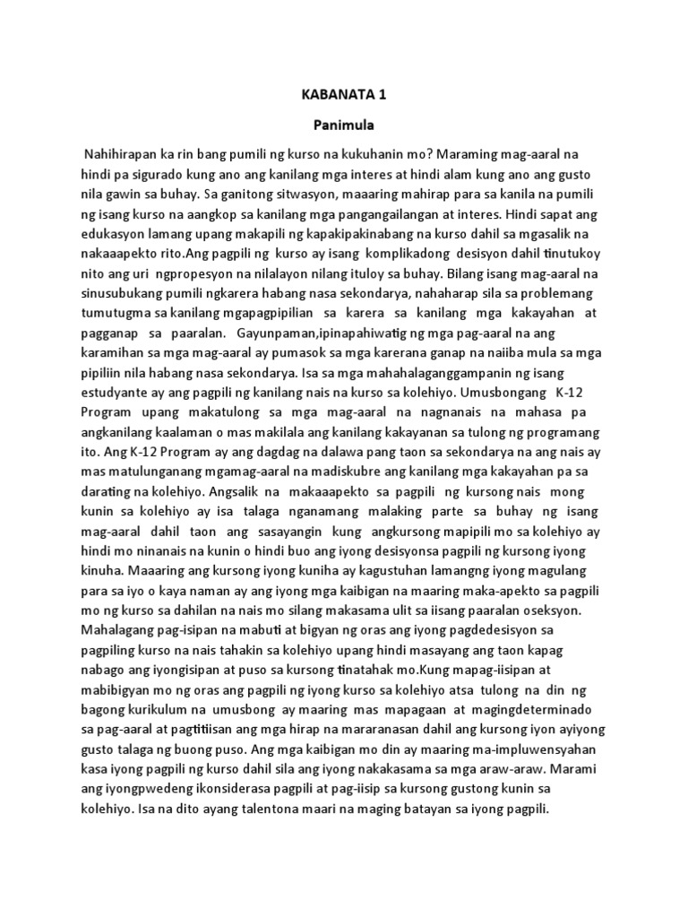 Kabanata 1 | PDF