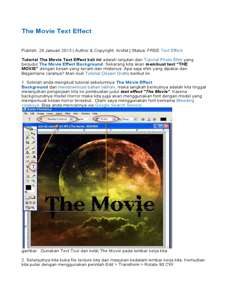 The Movie Text Effect | PDF