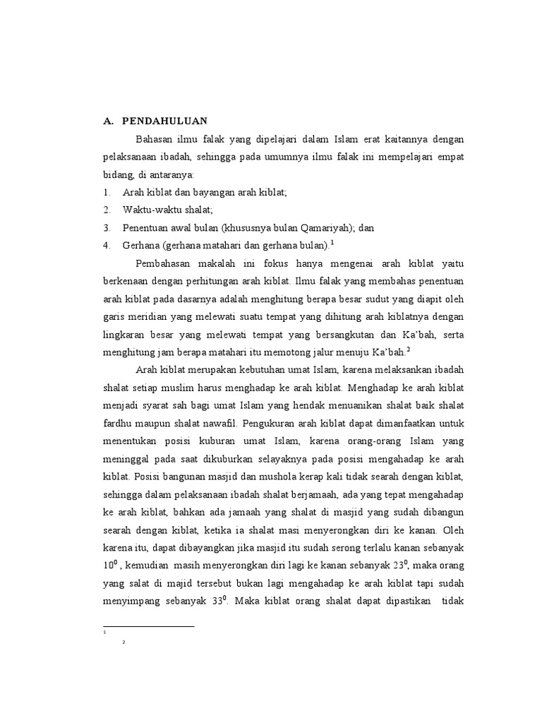Cara Menentukan Arah Kiblat dalam Islam | PDF | Ilmu Sosial | Perjalanan