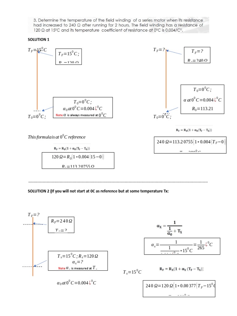 Solution Temperature Coefficient | PDF