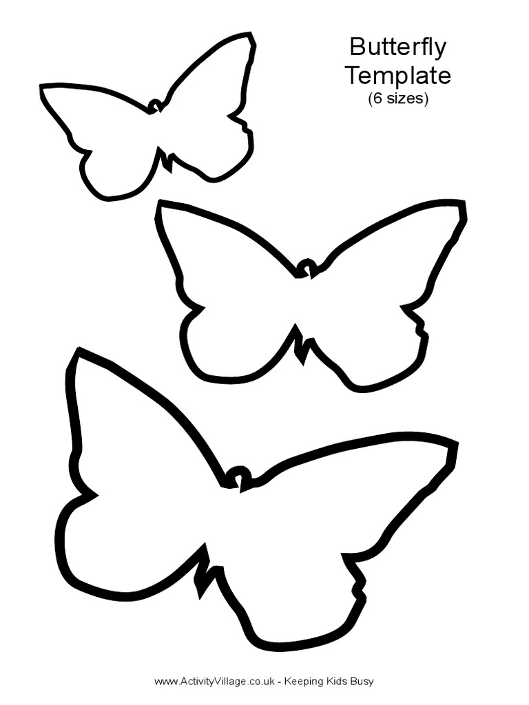 Butterfly Template Printable PDF | PDF