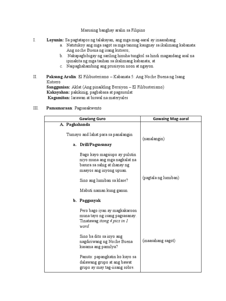 El Filibusterismo (Kabanata 5) | PDF