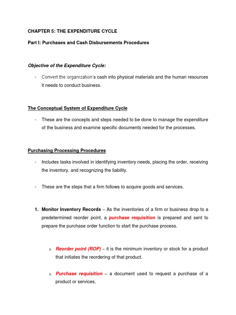 Chapter 5 Summary | PDF | Accounts Payable | Payroll