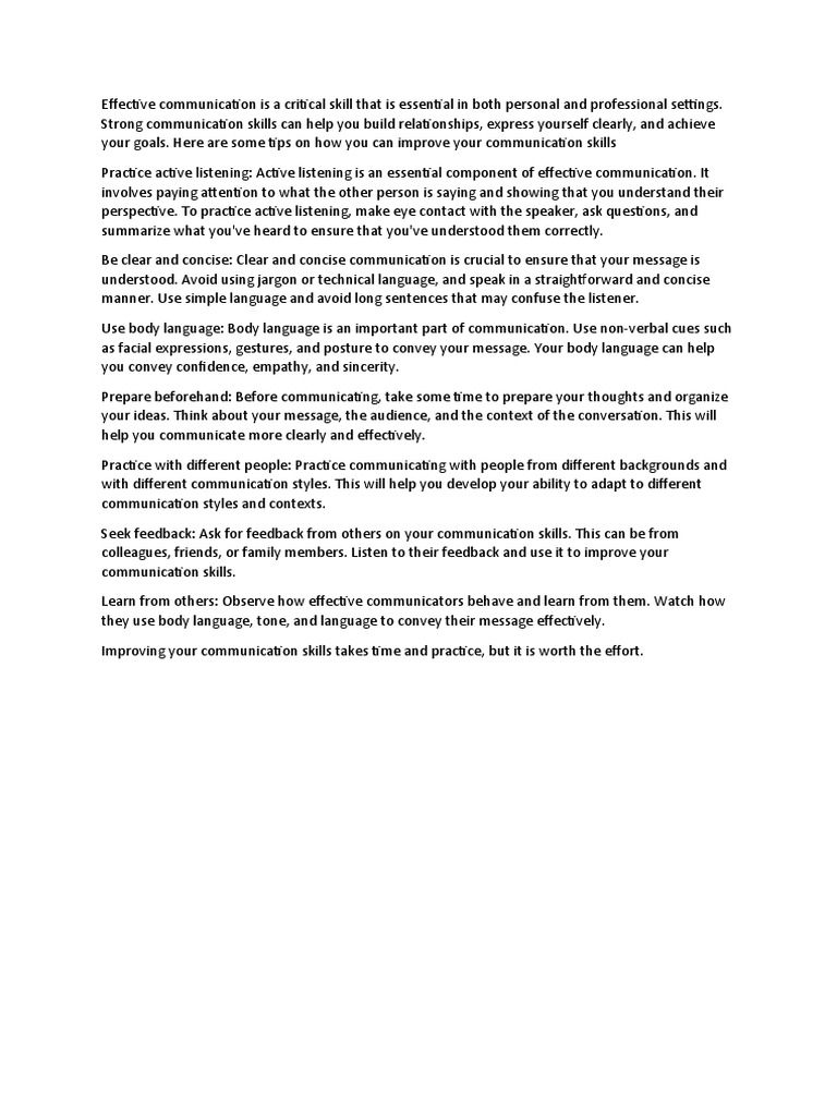 communication skills | PDF