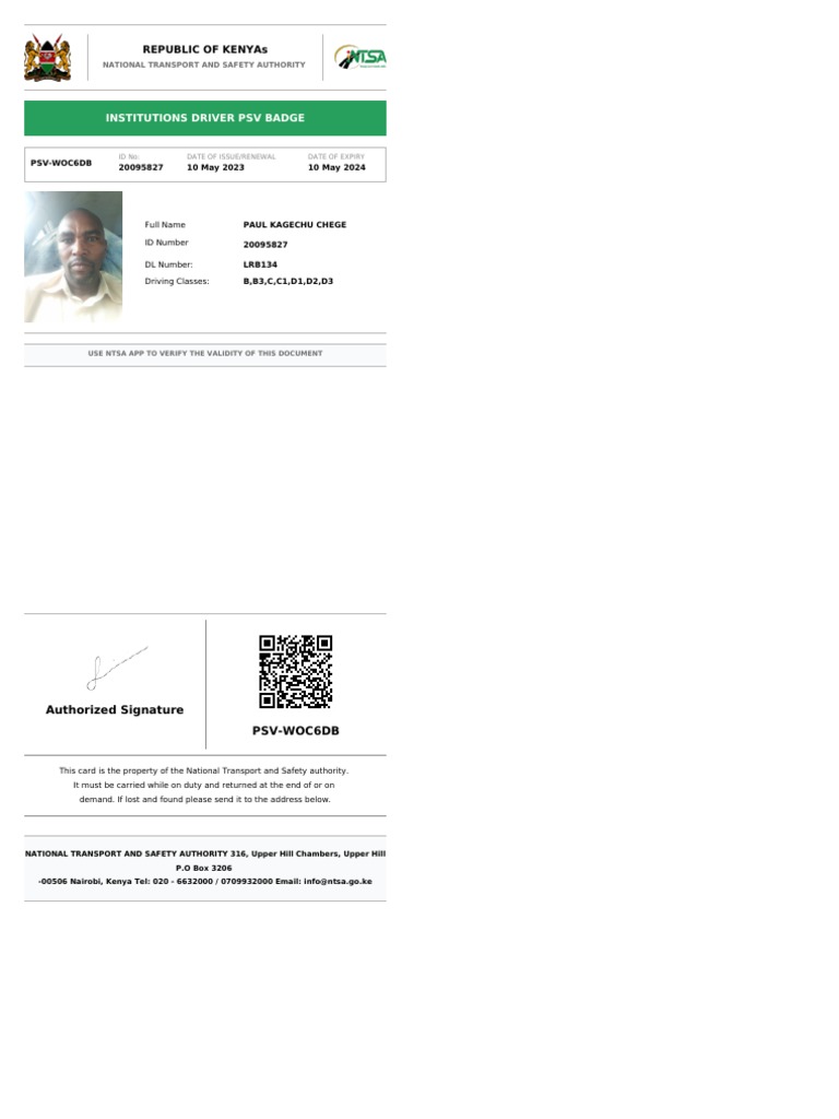 PSV Badge Issuance and Renewal Guide | PDF