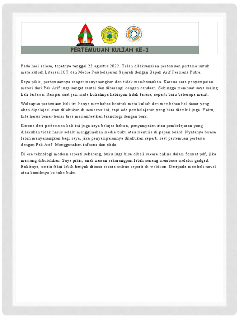 Essay Ict - Desma Febrianti (1a) | PDF Essay Ict - Desma Febrianti (1a) | PDF