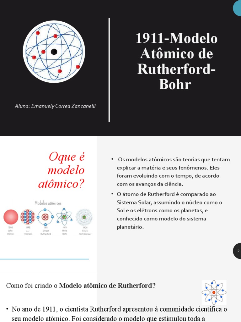 1911-Modelo Atômico de Rutherford-Bohr | PDF