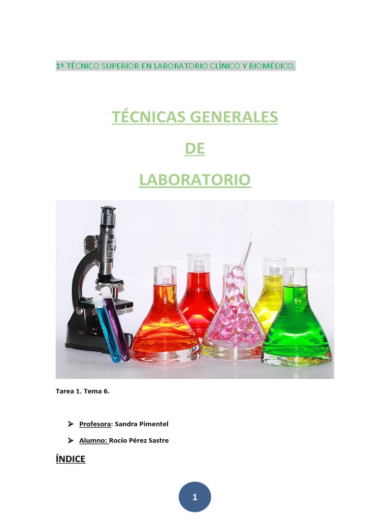 Tecnicas de Laboratorio Tema 1 | PDF | Concentración | Química