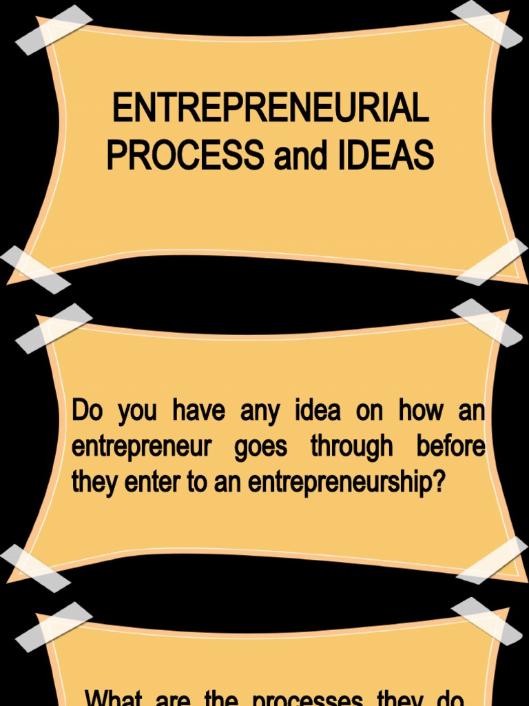 Entrep Entrepreneurial Process and Ideas | PDF